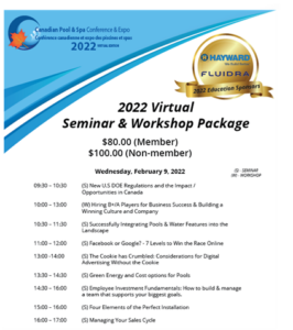 2022 Virtual Seminar & Workshop Package - Pool Council | Toronto ...
