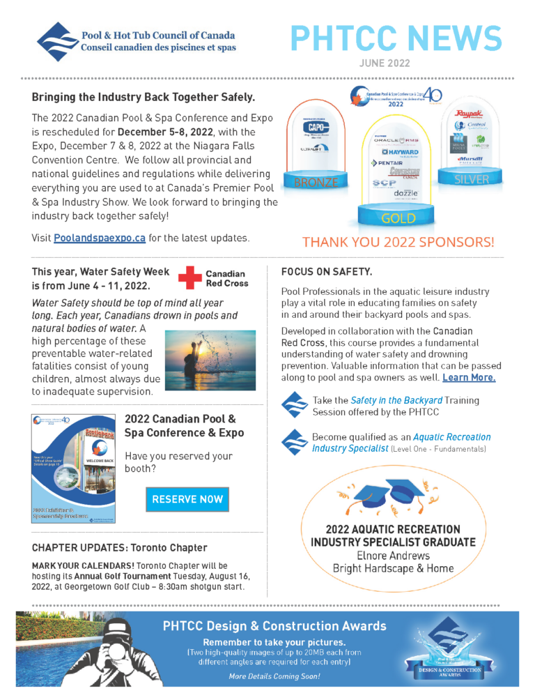 June Newsletter - Pool Council | Toronto, Ontario, Canada | Pools
