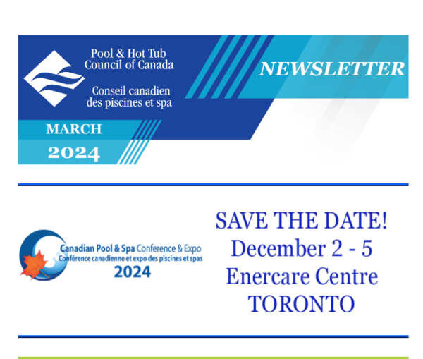 March Newsletter 2024 - Pool Council | Toronto, Ontario, Canada | Pools